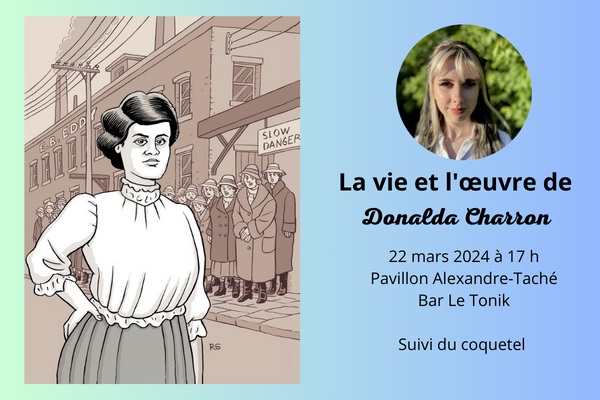 Conférence sur Donalda Charron par Kathleen Durocher, chargée de cours ...