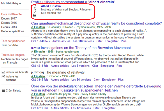 Guide d'utilisation : Google Scholar | UQO | Université du Québec en ...