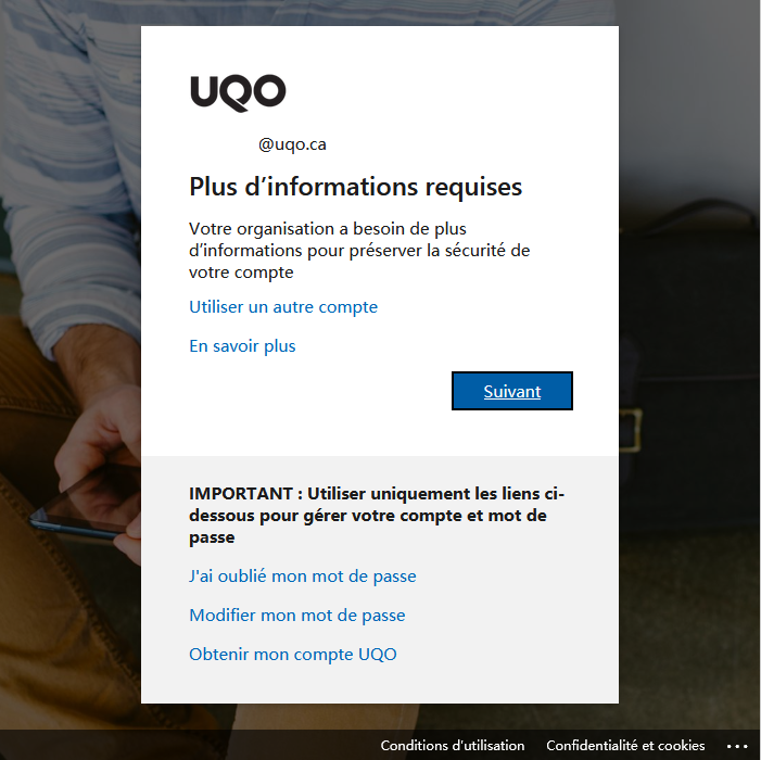 Authentification Multifactorielle (AMF) | Université du Québec en Outaouais